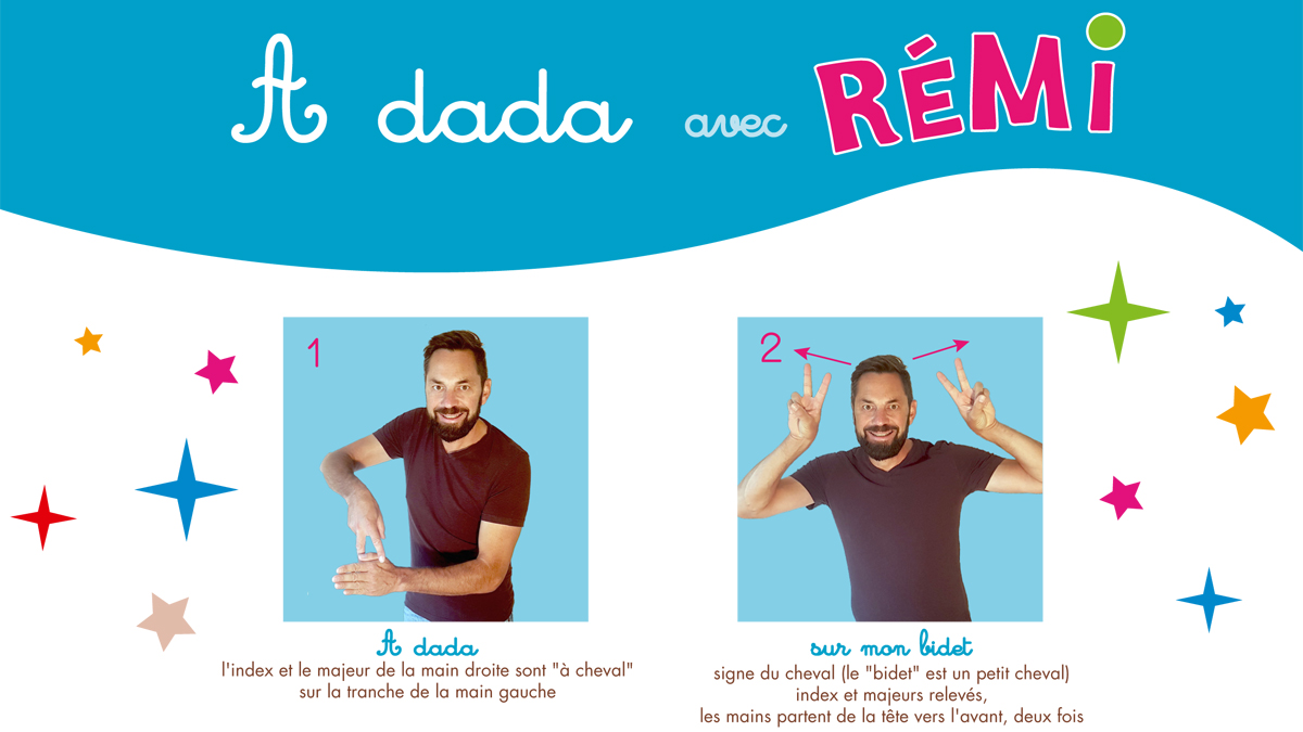 La comptine "À dada" en langue des signes avec Rémi | Milan jeunesse ...