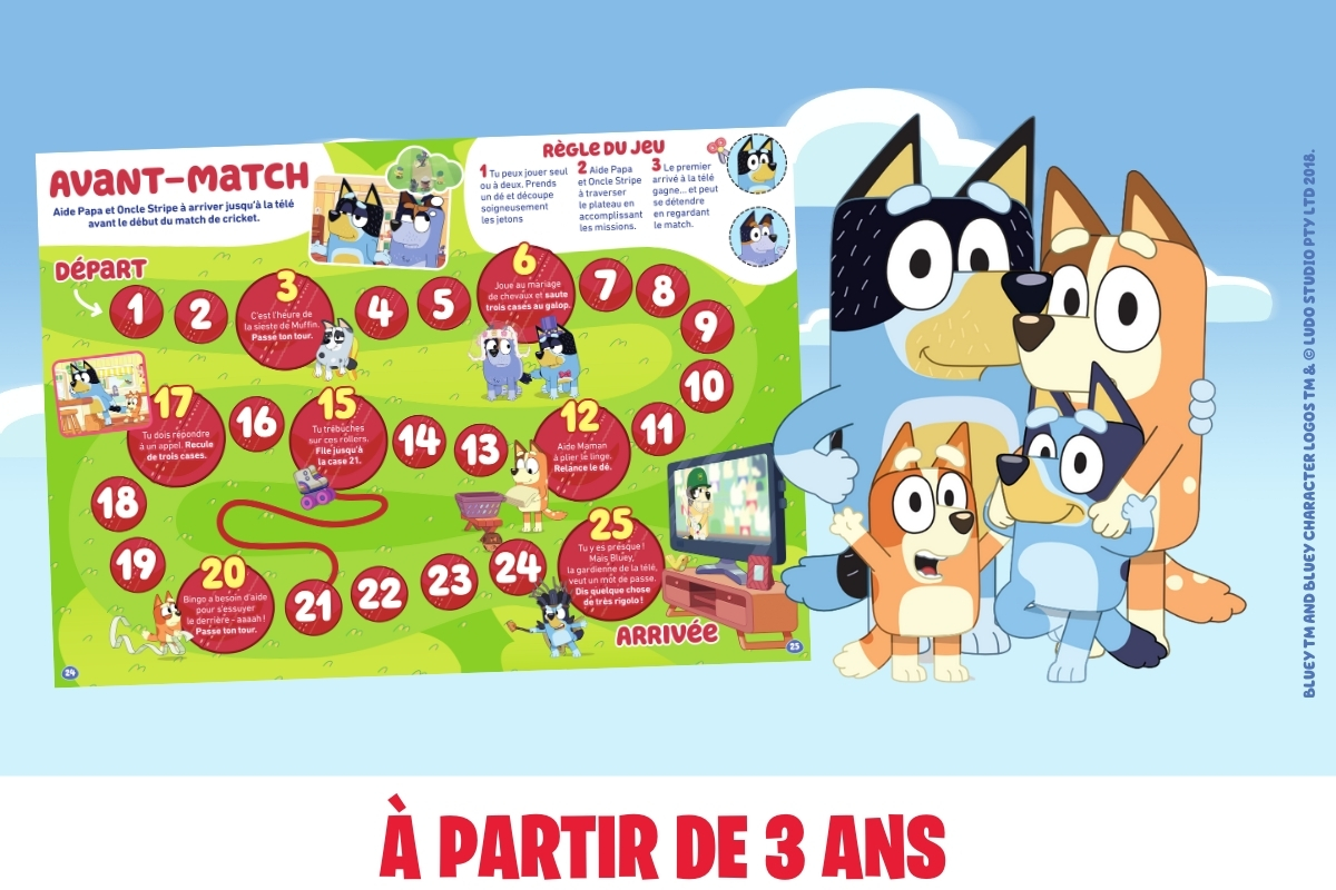 Bluey : un jeu de plateau pour petits et grands ! | Milan jeunesse ...